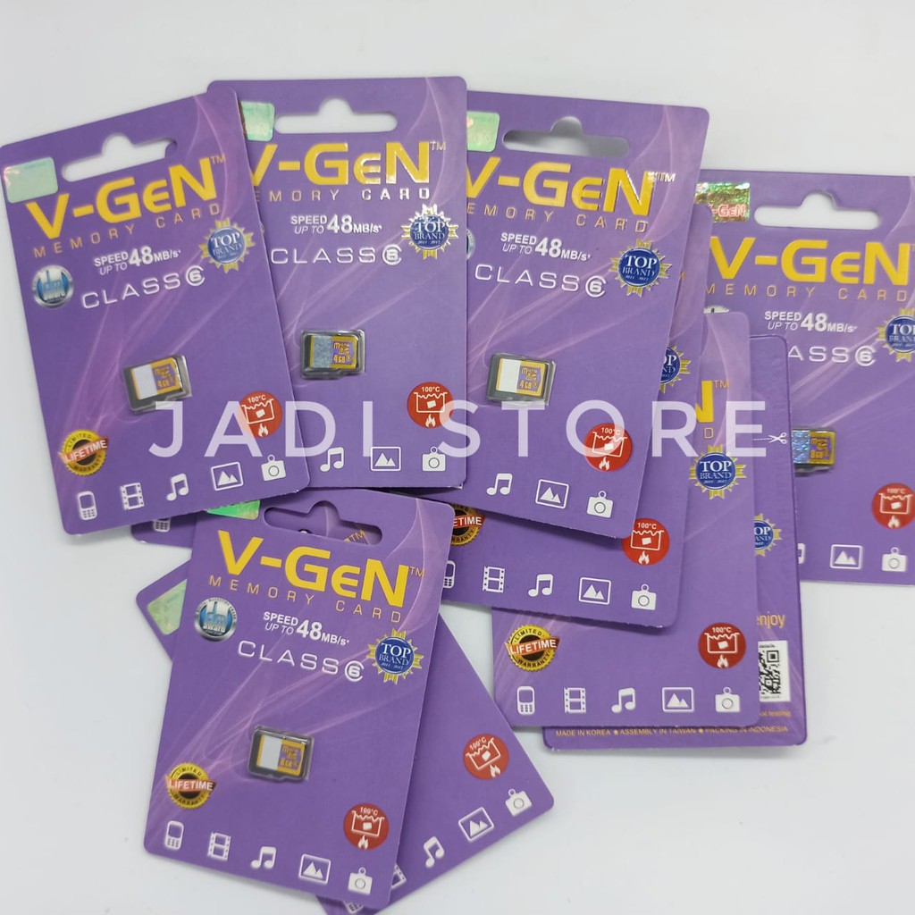 Jual Micro SD MicroSD Card Memory Memori VGEN V-GEN 4Gb 4 Gb Class 6 ...
