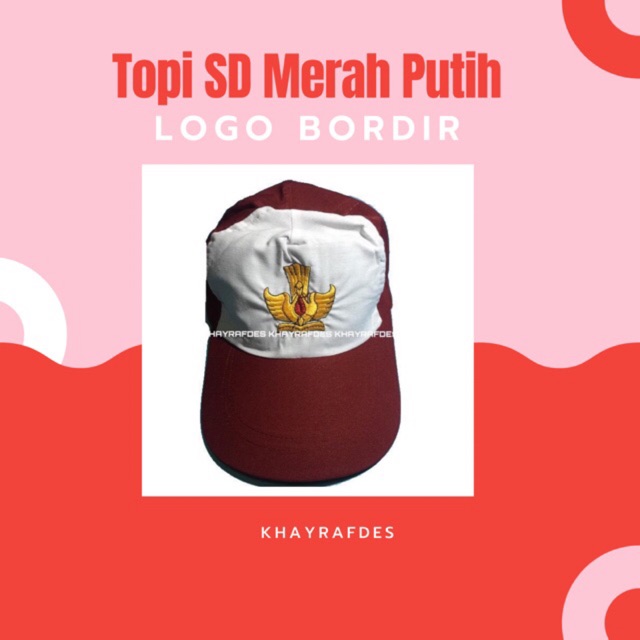 Jual Topi sekolah SD lambang tut wuri handayani/topi sd / topi anak ...