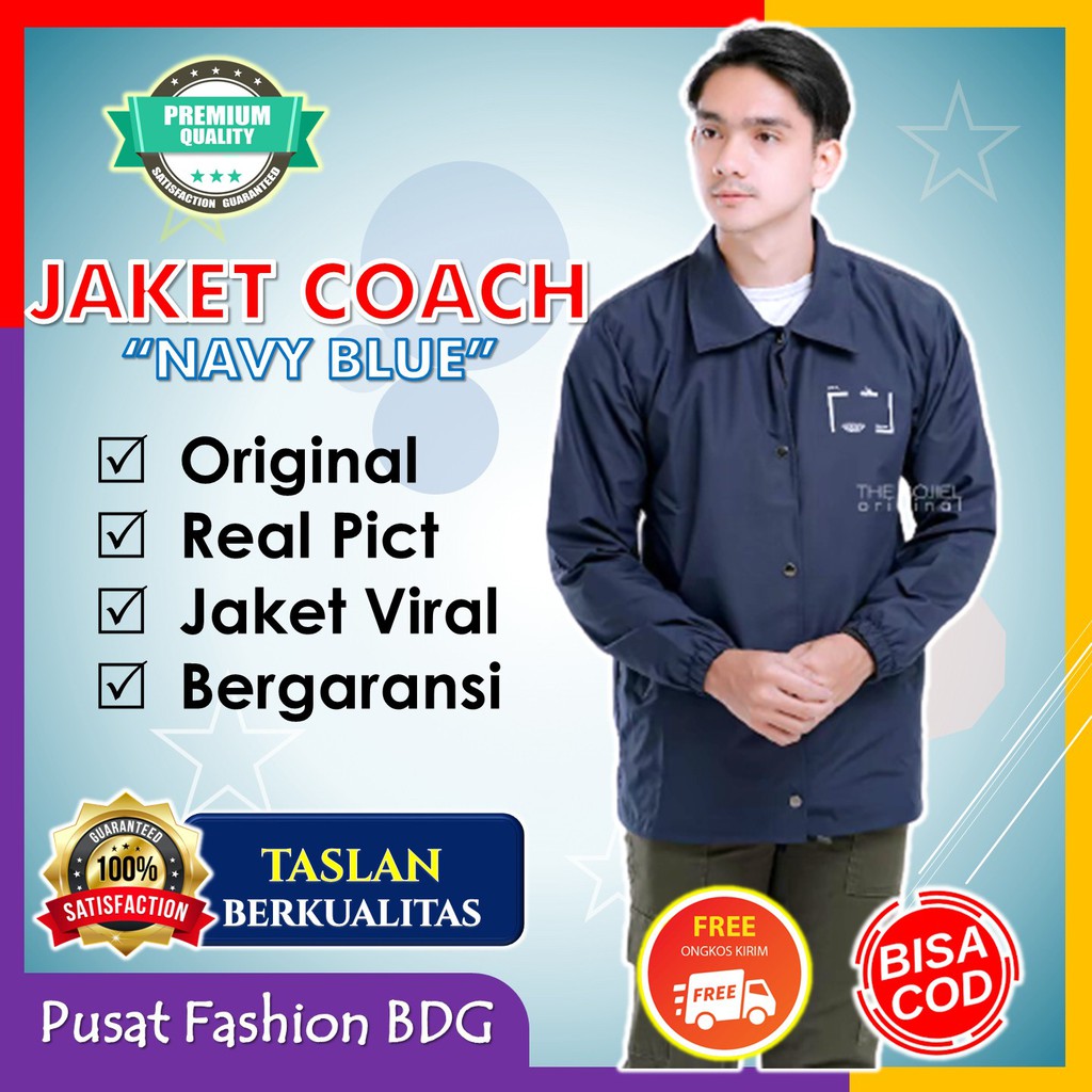 Jual Jaket Coach Pria Jacket Cowok Distro Terbaru Parasut Taslan ...