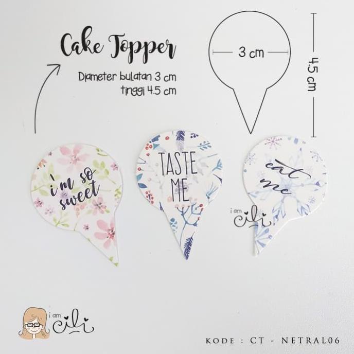 Jual (TOPER netral06) cake topper penghias kue lucu dan unik iamcil49 ...