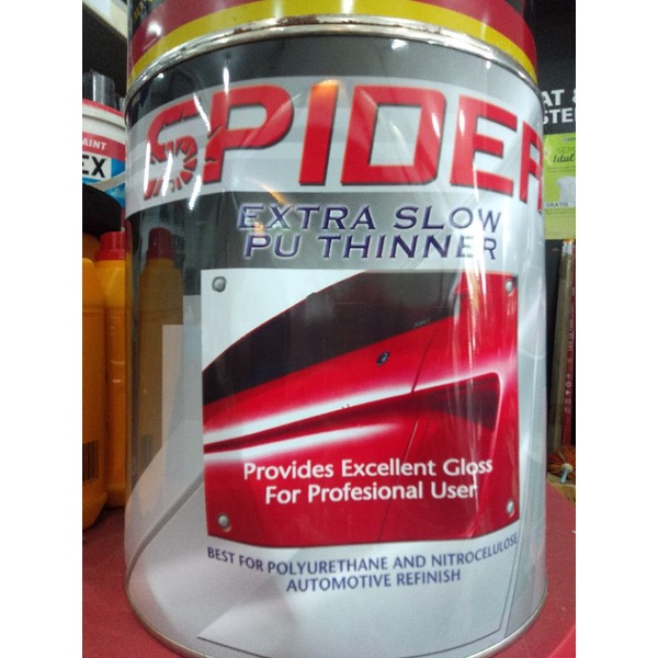 Jual SPIDER EXTRA SLOW PU THINNER 5litre | Shopee Indonesia