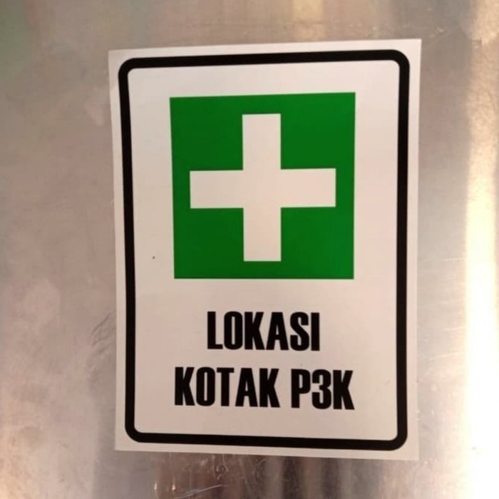 Jual stiker sign rambu LOKASI KOTAK P3K. 20X15CM. | Shopee Indonesia
