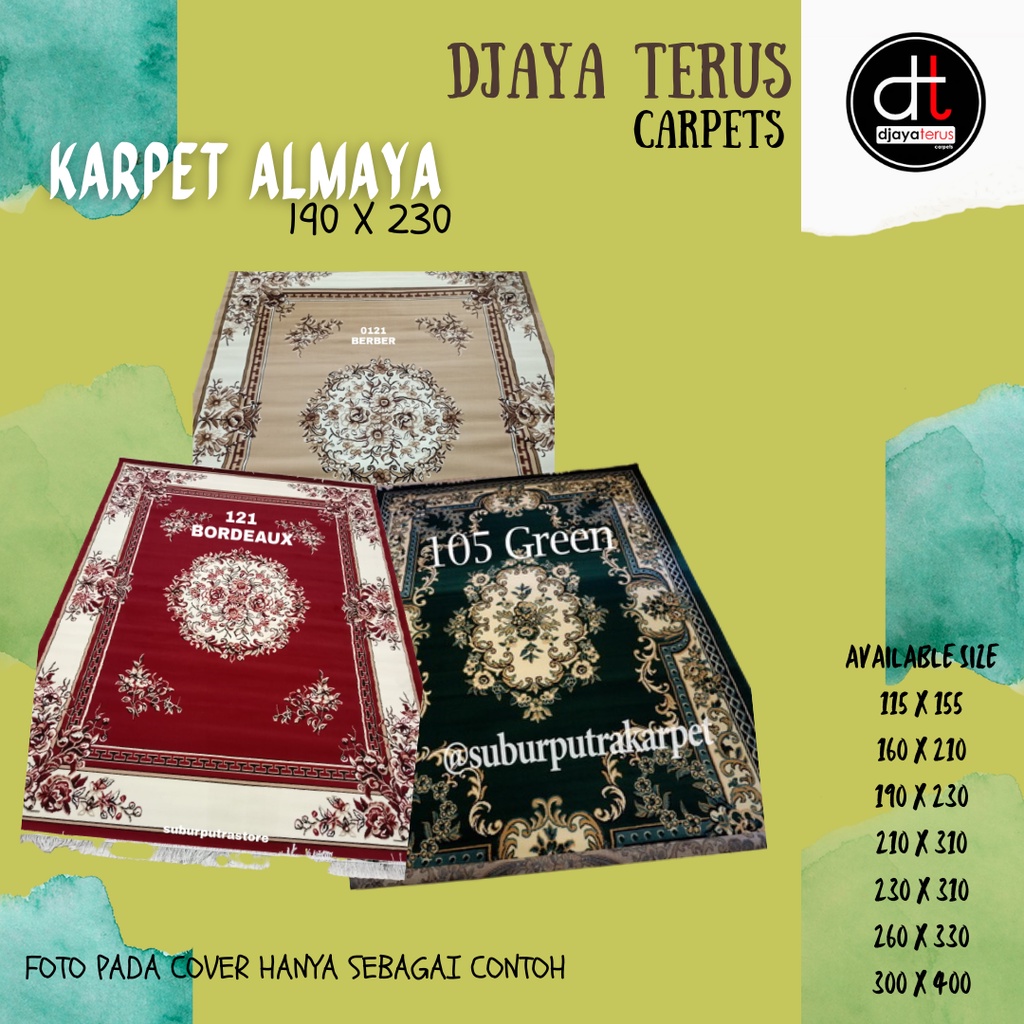 Jual ALMAYA - KARPET LANTAI PERMADANI SIZE 190 X 260 CM VARIAN 1 ...