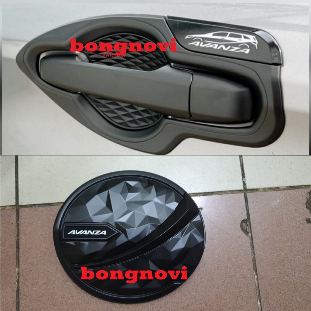 Jual paket outer handle + tank cover all new avanza 2022 hitam | Shopee Indonesia