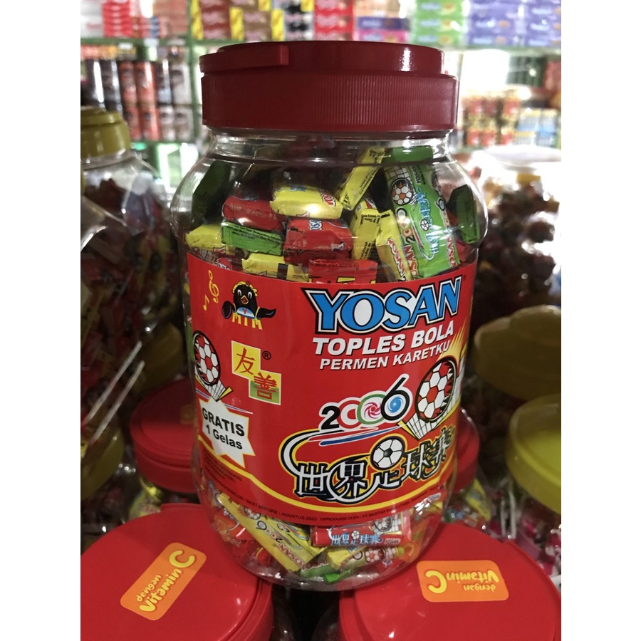 Jual Yosan Permen Karet Toples Bola 460gr | Shopee Indonesia