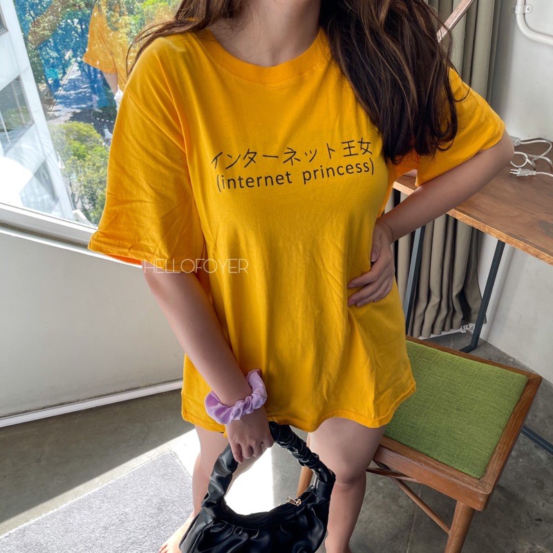Jual Kaos Wanita INTERNET PRINCESS Oversize / Kaos Cewek Jumbo Katun ...