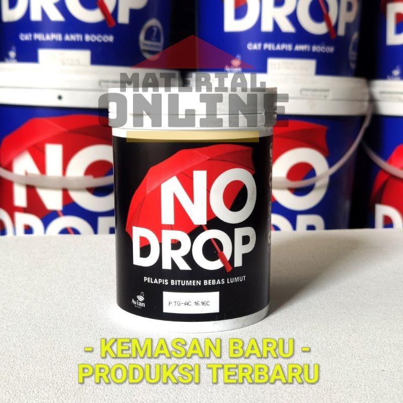 Jual NO DROP Cat Pelapis Anti Bocor Bitumen Black 1 KG 1KG NoDrop Waterproofing | Shopee Indonesia