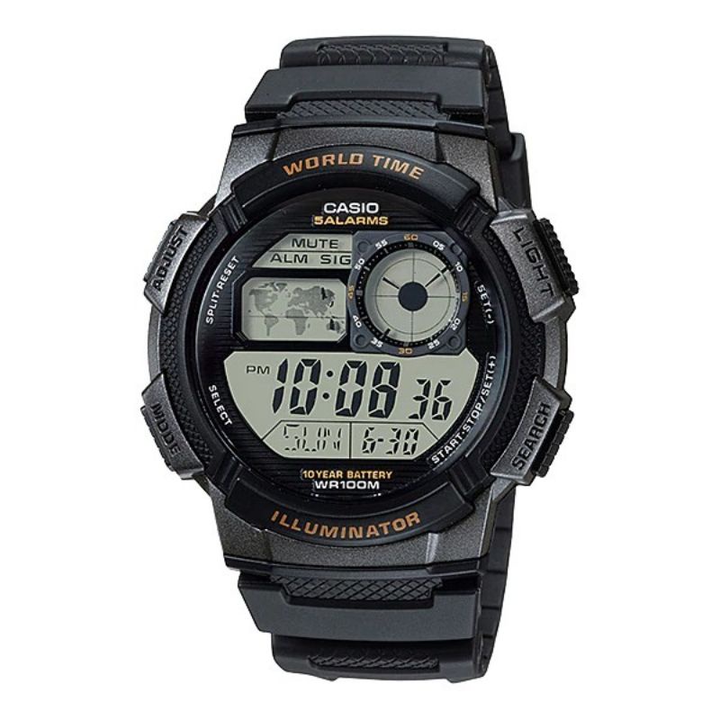 Jual Casio AE-1000W Original Pria Digital Rubber Strap | Shopee Indonesia