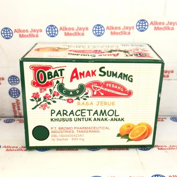 Jual Obat Anak Sumang 500mg Cap Pedang Box Isi 100 Sachet - Obat Demam ...