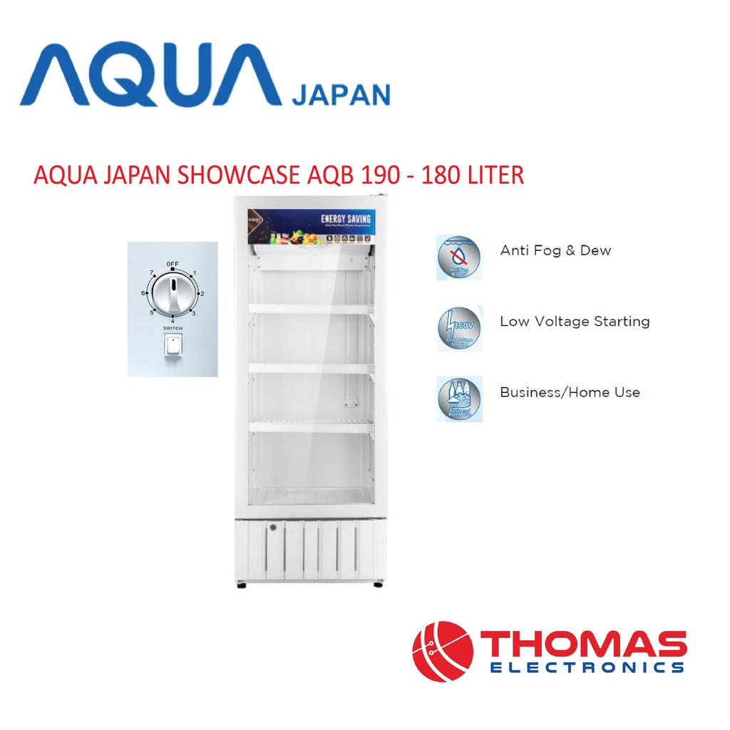 Jual Aqua Japan Showcase AQB 190 Display cooler Aqua AQB190 GARANSI ...