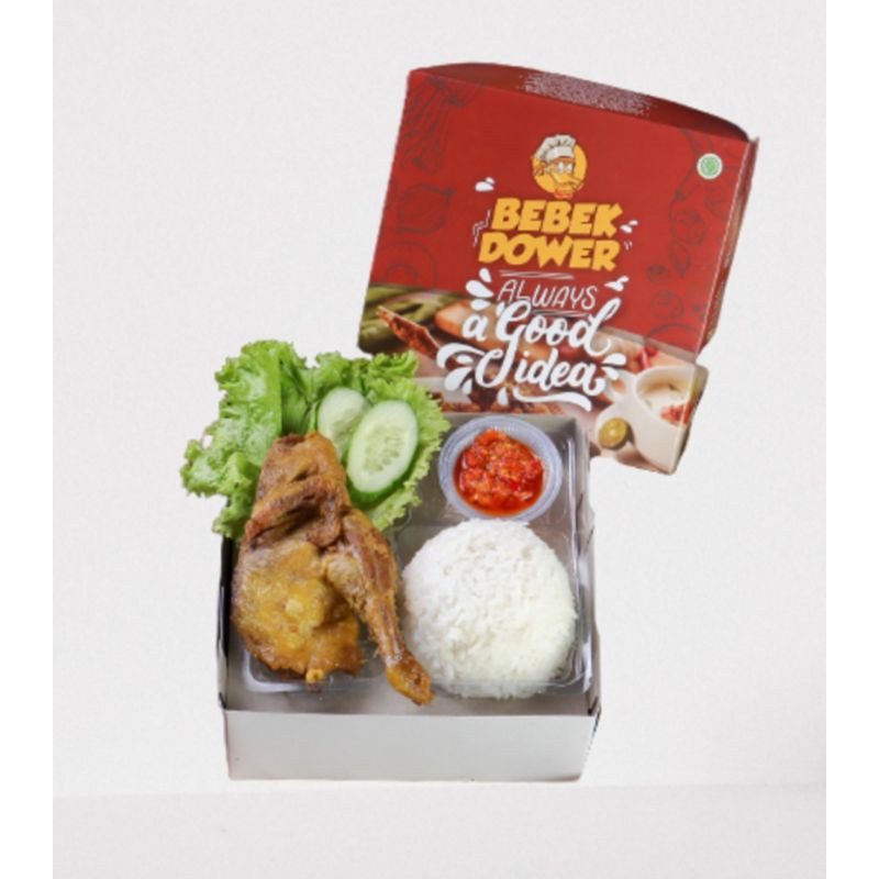 Jual Nasi Box Bebek 1/2 Ekor Reguler Sambal Dower | Shopee Indonesia