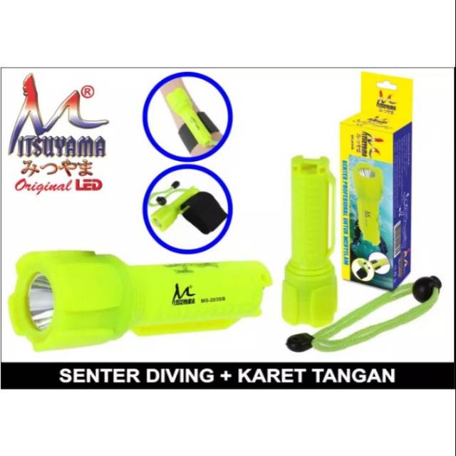 Jual Senter selam menyelam / senter diving mitsuyama MS-203SB | Shopee ...