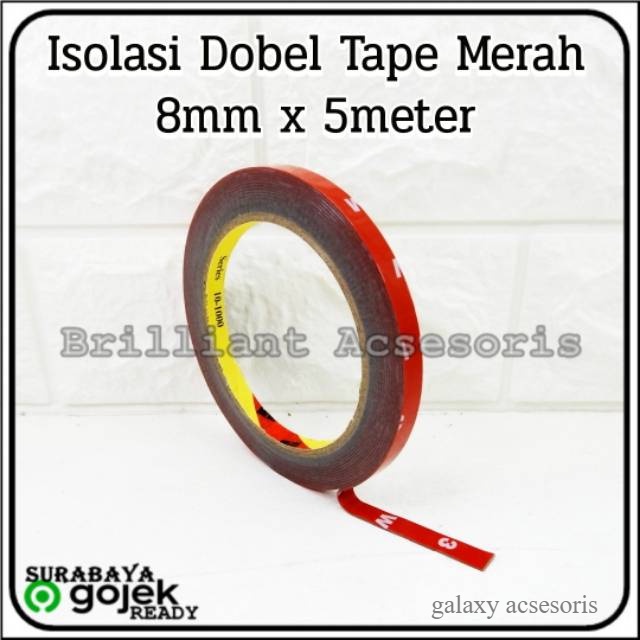 Jual Isolasi Dobel Tape - Merah / Putih -galaxyacsesoris | Shopee Indonesia