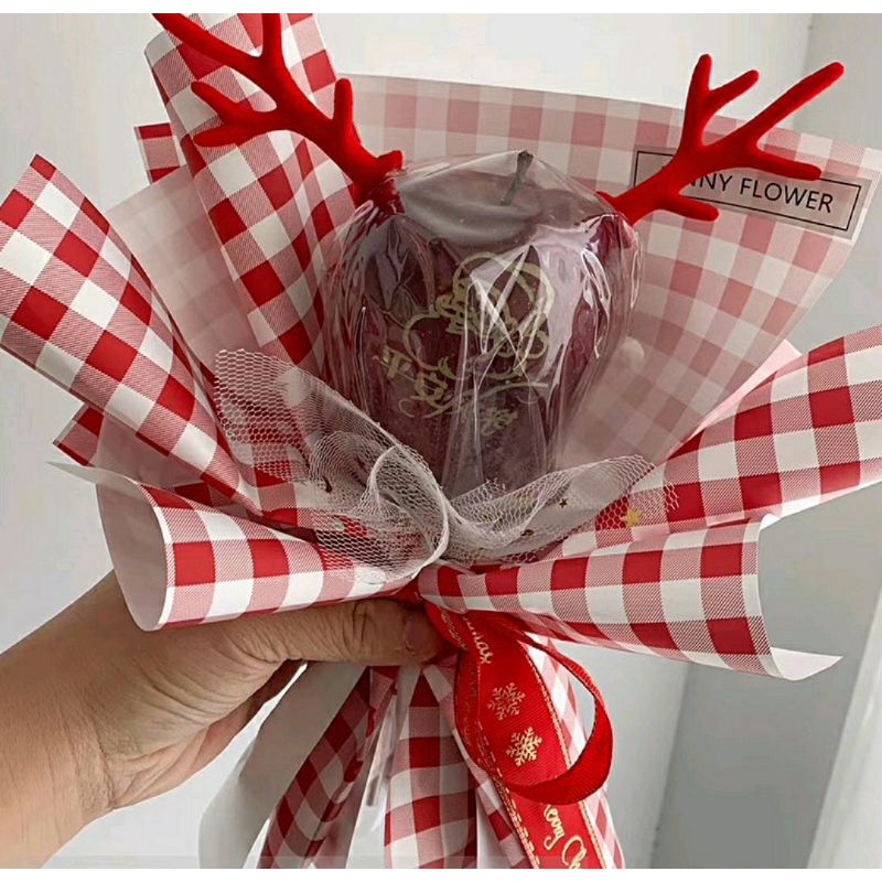 Jual Kertas Buket Motif Kotak-kotak Flower Wrapping Paper Square ...