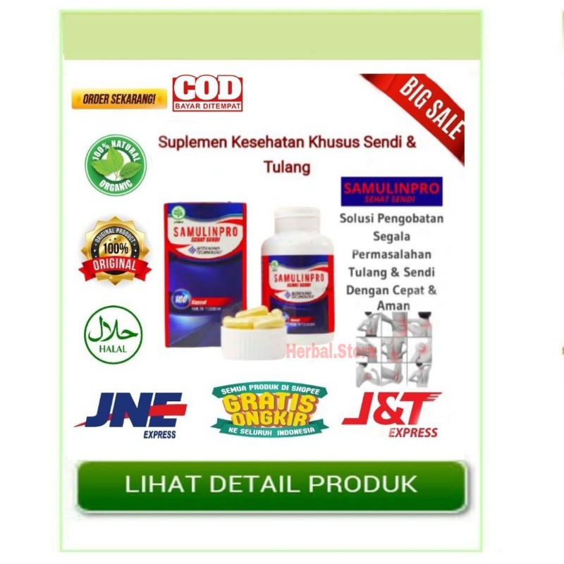 Jual SAMULINPRO Asli 100% original Obat Sehat Nyeri SENDI Obat Tulang ... Jual SAMULINPRO Asli 100% original Obat Sehat Nyeri SENDI Obat Tulang ...