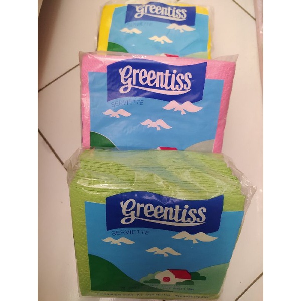 Jual Tisu Makan Greentiss warna isi 50 lembar / Tisu Snack | Shopee ...