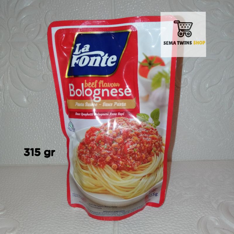 Jual LA FONTE Saos Pasta Bolognese 315gr Saus Spaghetti Saos Mie ...