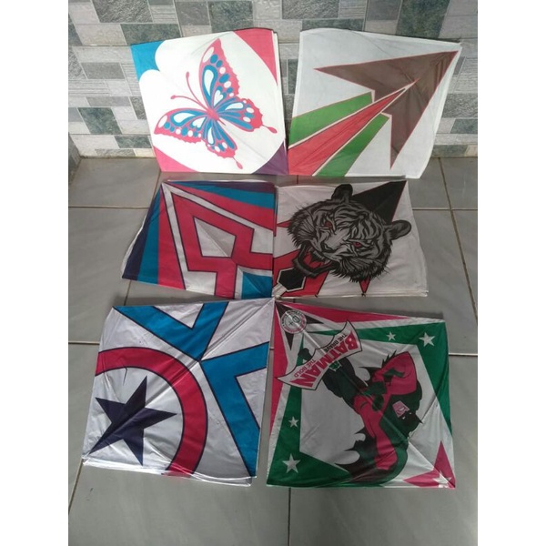 Jual LAYANGAN SABLON/PULAS/MERAH PUTIH /POLOS/PLASTIK sortiran UK -+ 58 ...