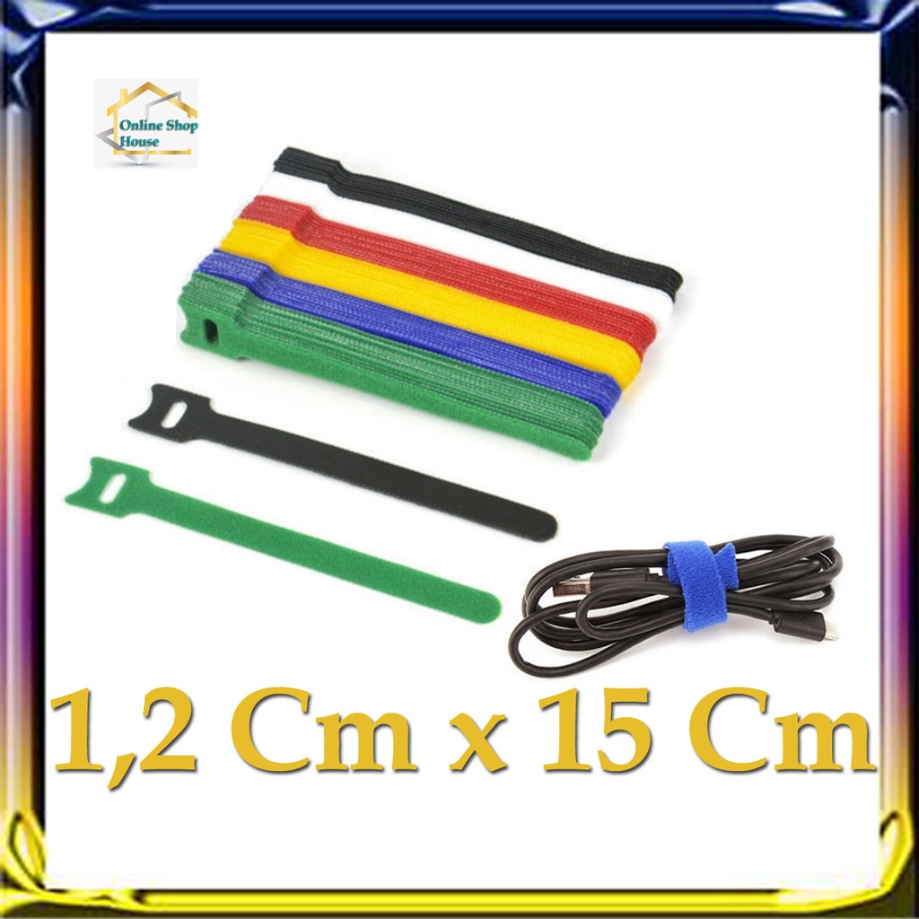 Jual Velcro Strap 12x150mm Pengikat Kabel Penjepit Penggulung Perapi ...