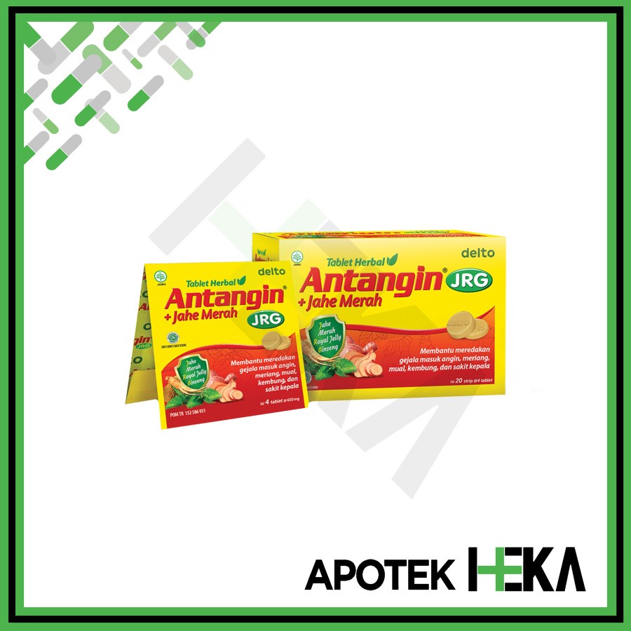 Jual Antangin JRG Tablet Herbal + Jahe Merah Box isi 20x4 Tablet ...