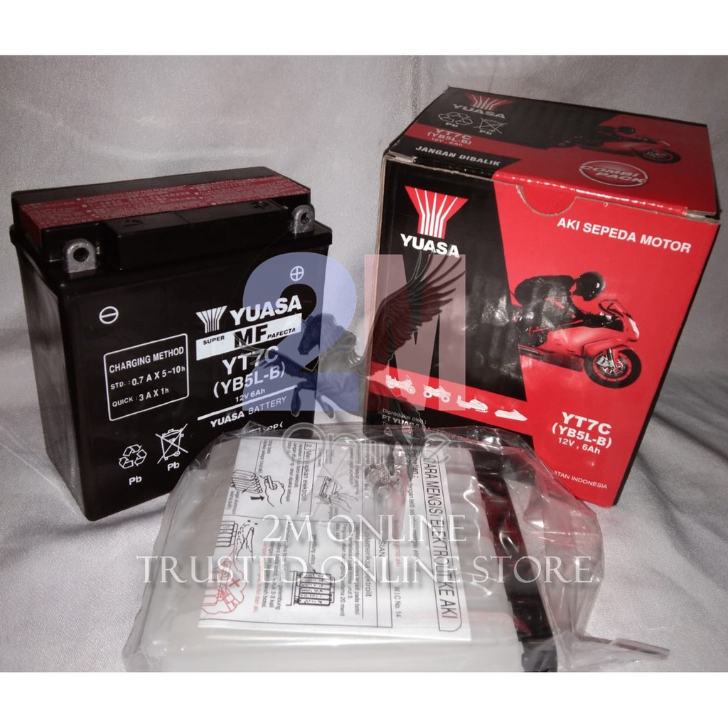 Jual 2m AKI GRAND KERING YUASA YT7C MF PAFECTA 12V 6AH MAINTENANCE FREE | Shopee Indonesia