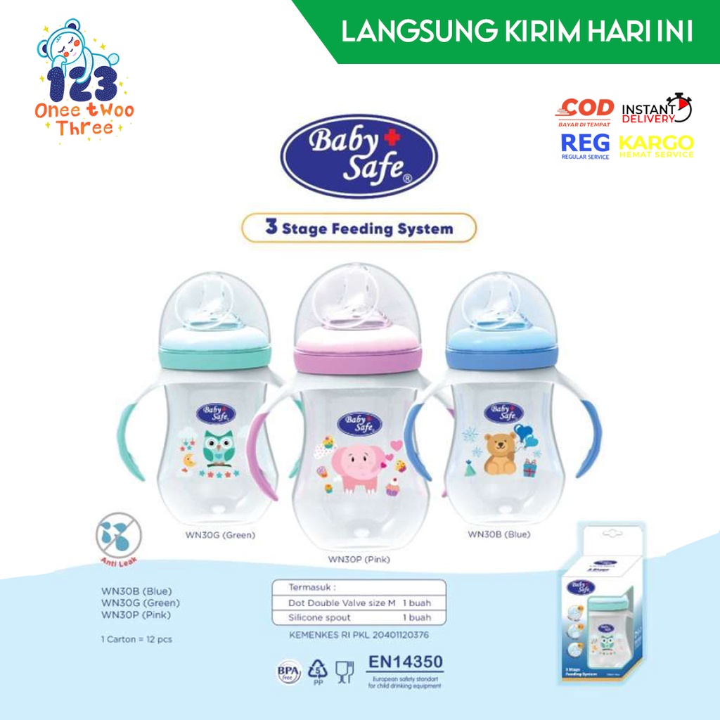 Jual Baby Safe 3 Stage Feeding Bottle System / Botol Susu Bayi Babysafe ...