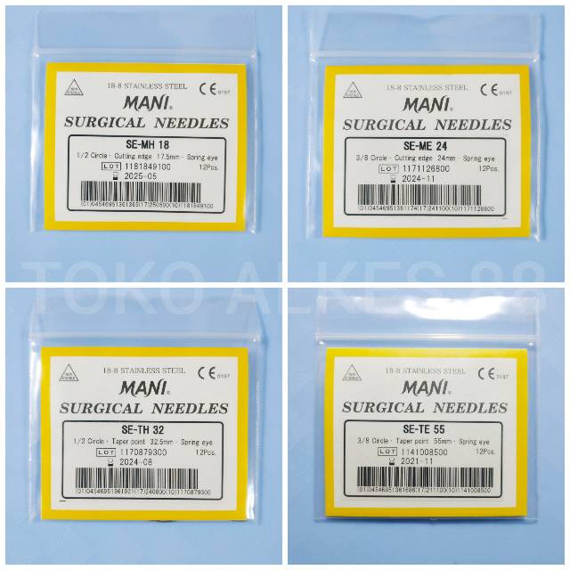 Jual MANI - Japan Surgical Needle / Jarum Hecting / Jahit Operasi ...