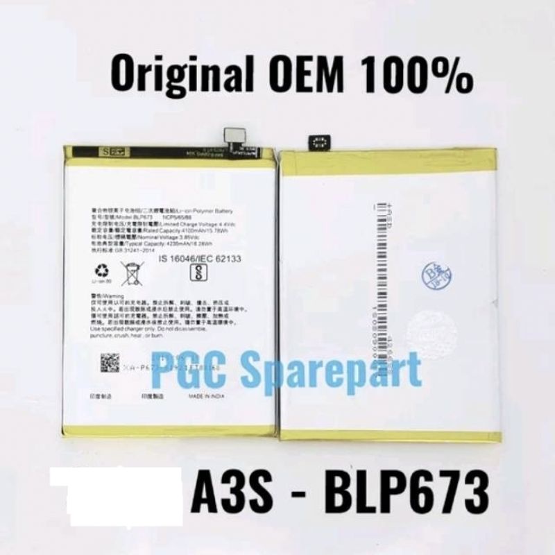 Jual Baterai Original OEM BLP673 / A3s / CPH1803 / CPH1853 / CPH1805 ...