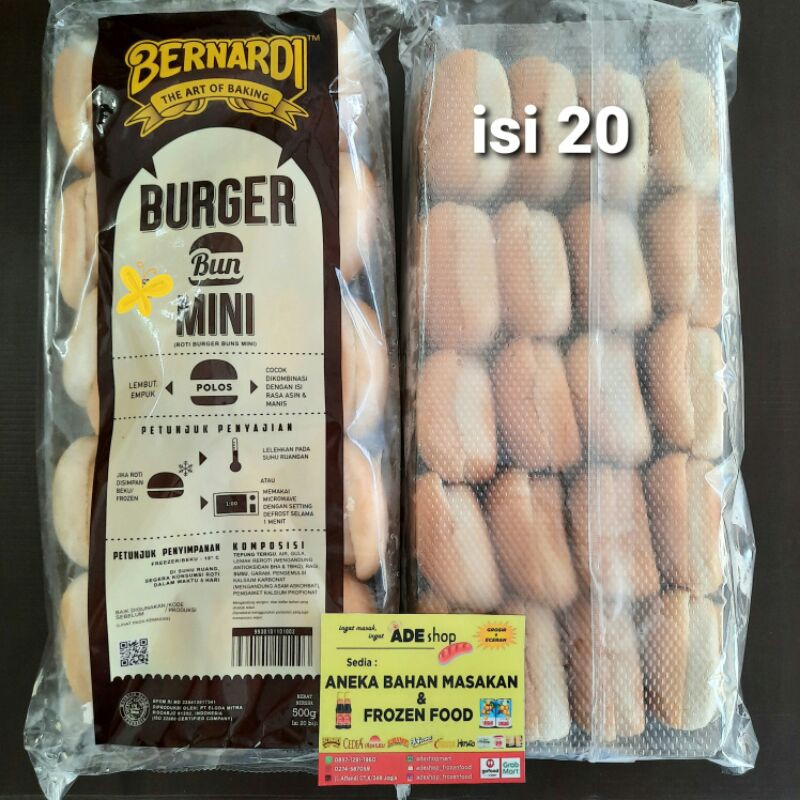 Jual roti burger mini Bernardi isi 20 500gr | Shopee Indonesia