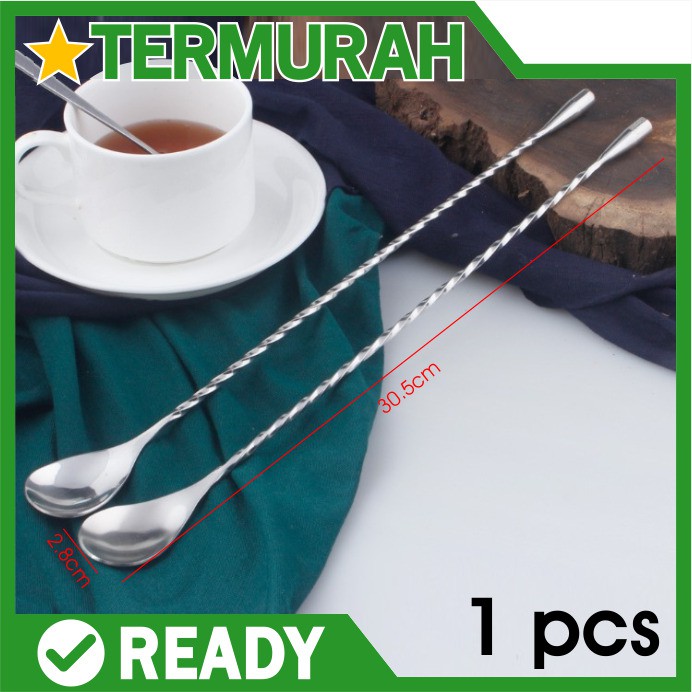 Jual Teardrop long bar spoon tear drop 30cm sendok pengaduk cocktail ...