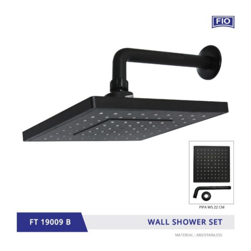 Jual wall shower hitam/head shower minimalis hitam | Shopee Indonesia