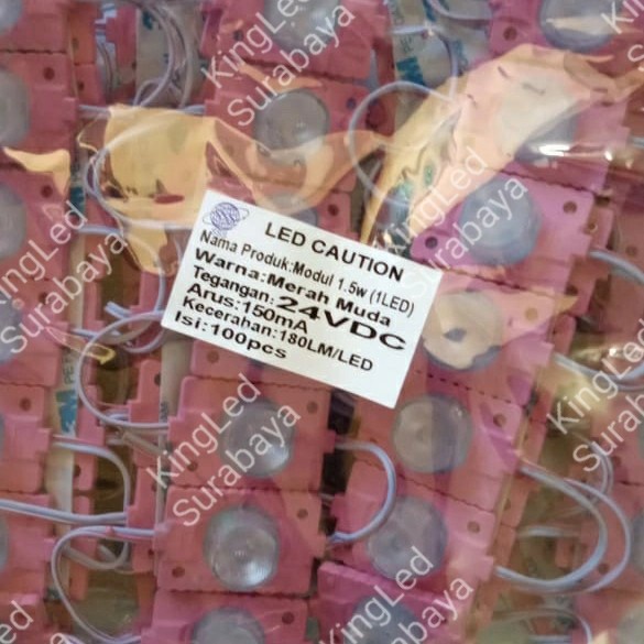 Jual (100 PCS) SUPER LED Modul 1.5W 24V Pink Icy 1LED 1 Module Isi 100 ...