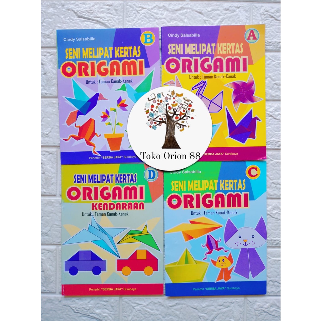 Jual Buku Seri Set Melipat Kertas Origami FREE Kertas Origami isi 50 ...