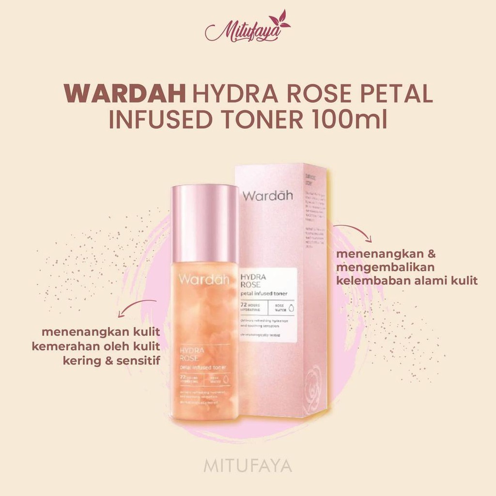 Jual WARDAH HYDRA ROSE PETAL INFUSED TONER 100ml ⁣ | Shopee Indonesia