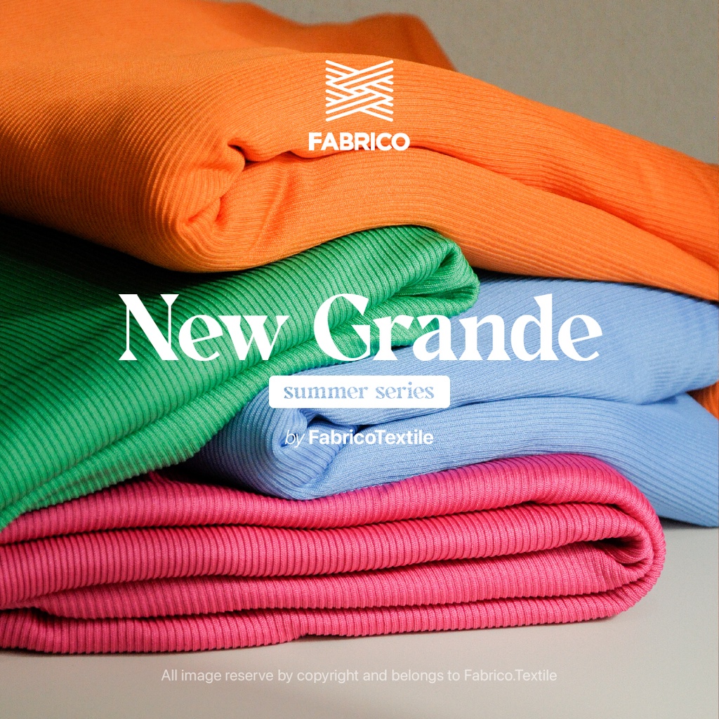 Jual KAIN RIB KNIT SPANDEX NEW GRANDE (GRADE A ; PREMIUM) | Shopee ...