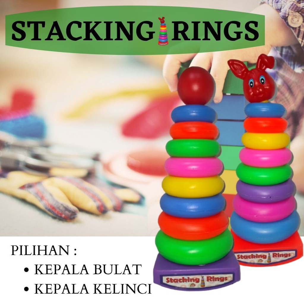Jual MAINAN ANAK STACKING RINGS / DONAT SUSUN BERWARNA | Shopee Indonesia