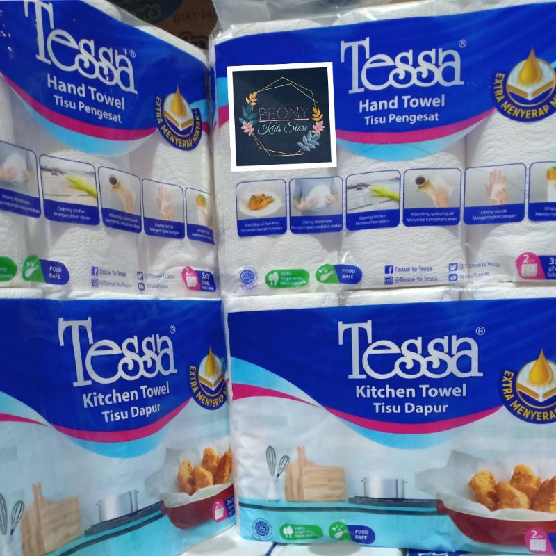 Jual 1 PCS TESSA KITCHEN TOWEL 3 ROLL / tisue dapur tesa 3roll / tisu ...