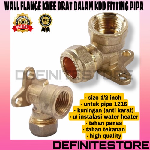Jual KNEE DRAT DALAM WALL FLANGE KUNINGAN KDD BAUT INSTALASI AIR PANAS 1216 | Shopee Indonesia