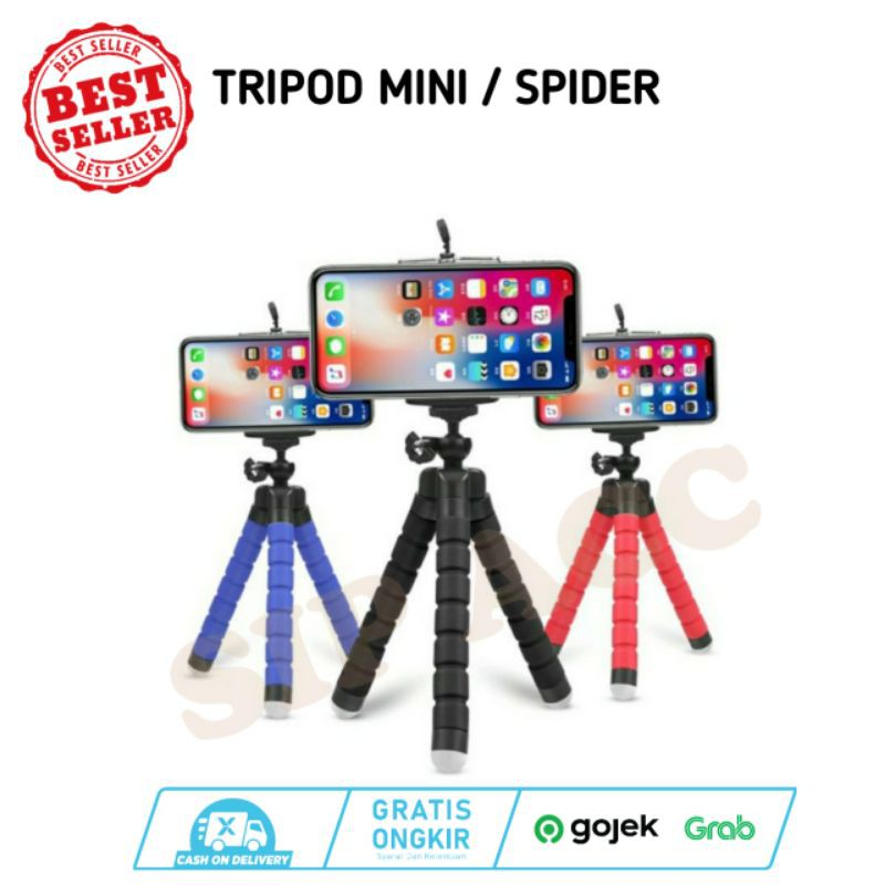 Jual UNIVERSAL TRIPOD MINI SPIDER + HOLDER U | Shopee Indonesia