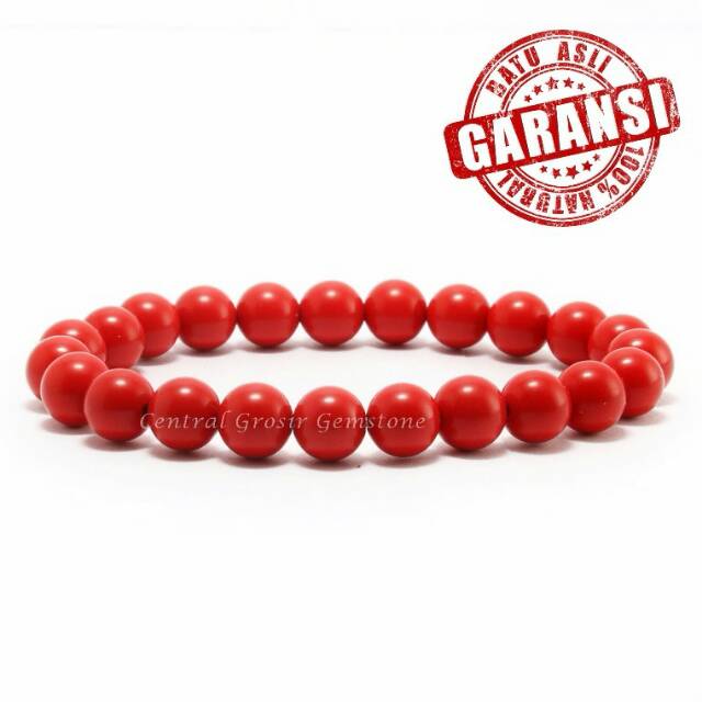 Jual GELANG BATU NATURAL RED MARJAN ORIGINAL STONE BRACELET GUARANTEE ...