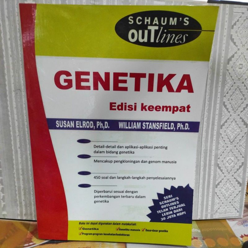 Jual Buku Scaum,s Out Lines Genetika Edisi Keempat Oleh Susan Elrod, Ph ...