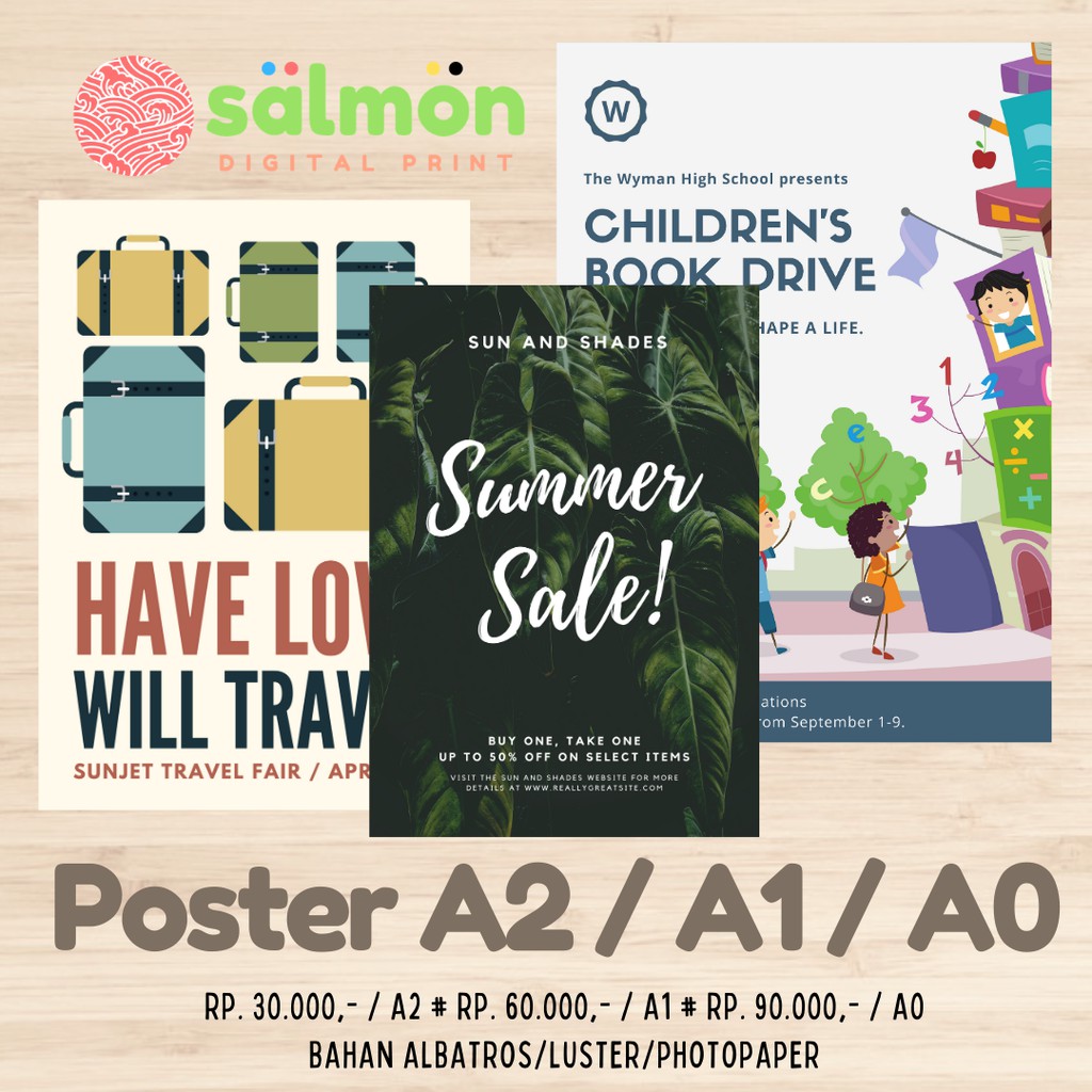 Jual Cetak Poster A2 / A1 / A0 - Bahan Albatros/Luster/Photopaper ...