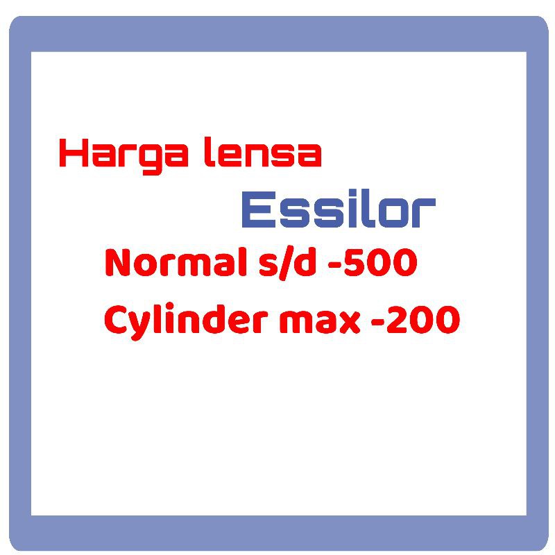 Jual LENSA ESSILOR MADE IN PARIS ORIGINAL | Shopee Indonesia