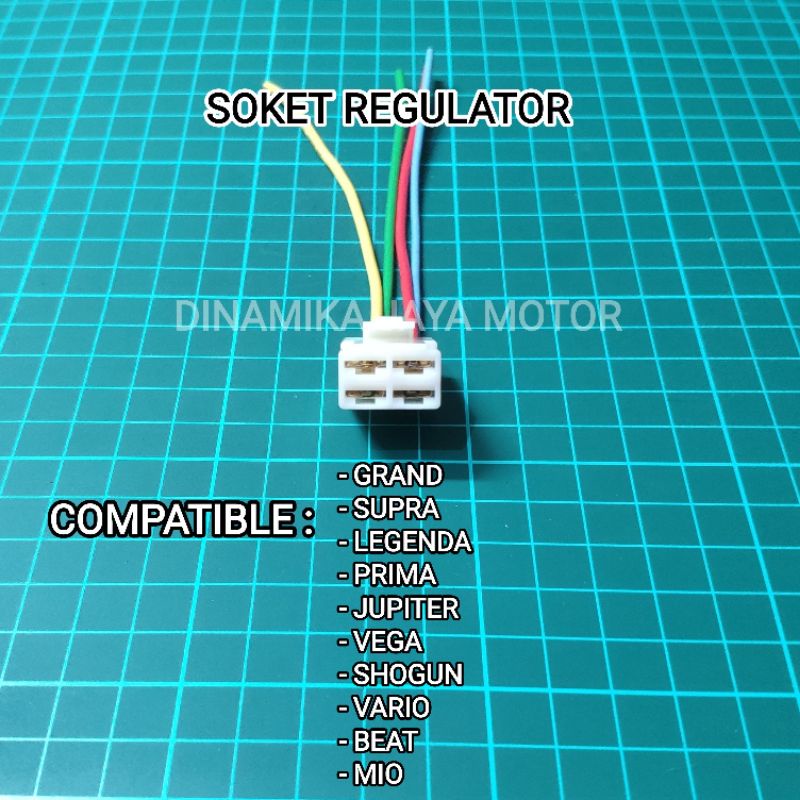 Jual SOKET SOCKET REGULATOR KIPROK GRAND SUPRA VARIO BEAT MIO JUPITER ...