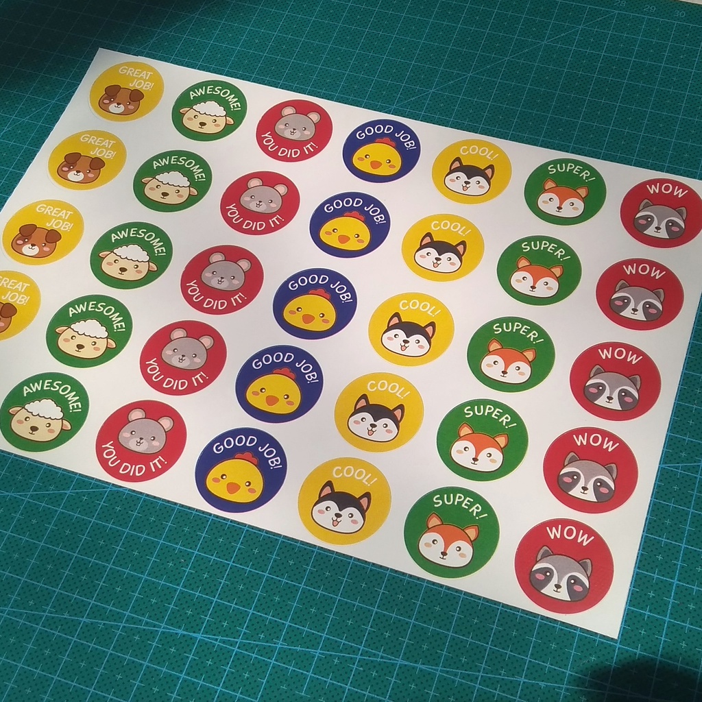 Jual STICKER REWARD CUTTING / STIKER REWARD UNTUK ANAK FULL COLOR ( 30 ...