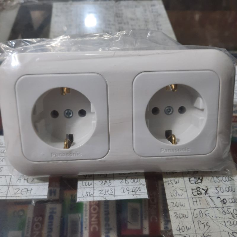 Jual Stop kontak 2 lubang panasonic inbow | Shopee Indonesia