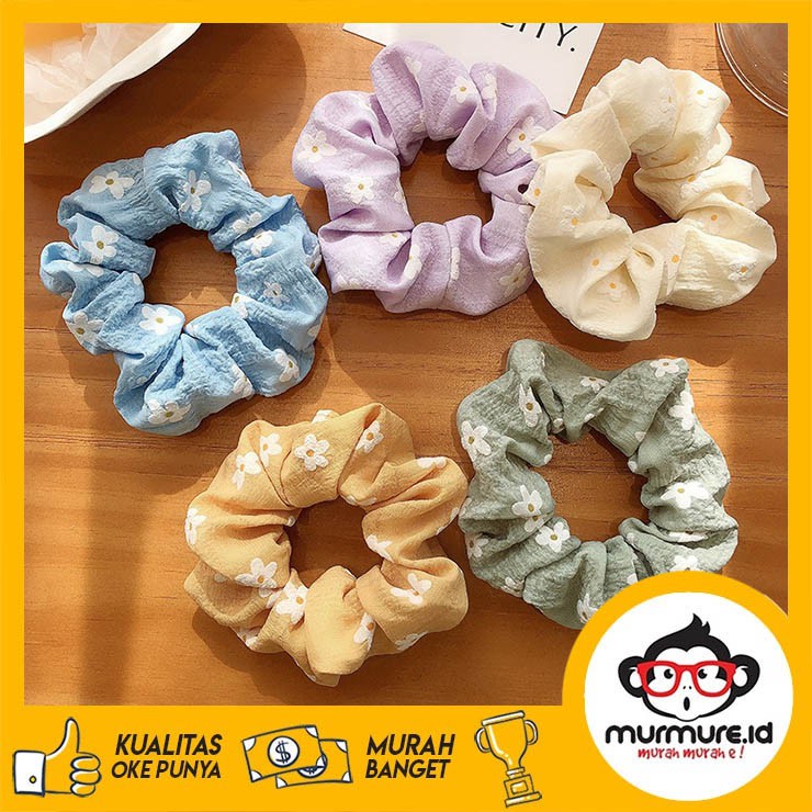 Jual MURMURE.ID | IKAT RAMBUT SCRUNCHIE CEPOL MOTIF BUNGA LUCU BAHAN ...