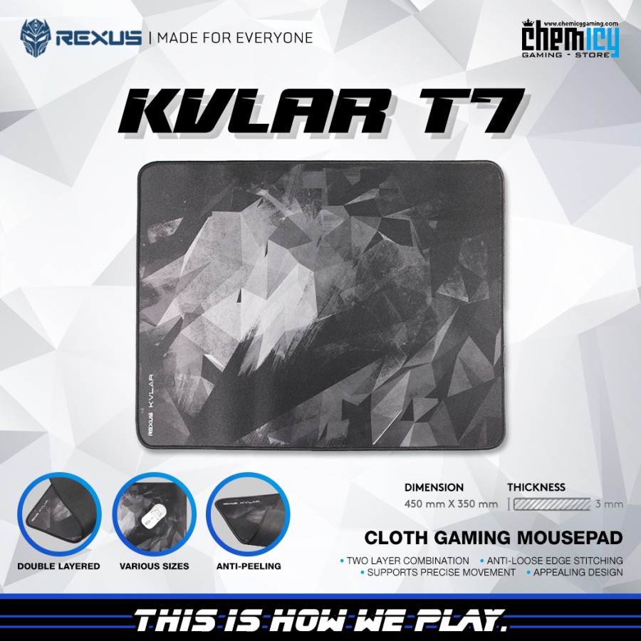Jual Rexus Kvlar T7 / T-7 Speed Edition Cloth Large Gaming Mousepad ...