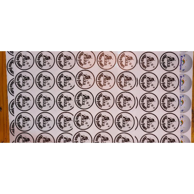 Jual cetak Sticker vynil, stiker label untuk kemasan plastik, kaca kayu ...