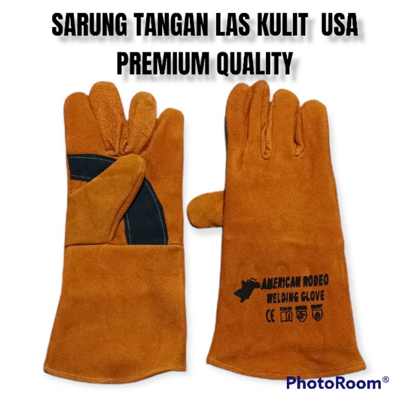 Jual SARUNG TANGAN LAS KULIT TEBAL 14 INCH PREMIUM QUALITY MODEL PROHEX ...